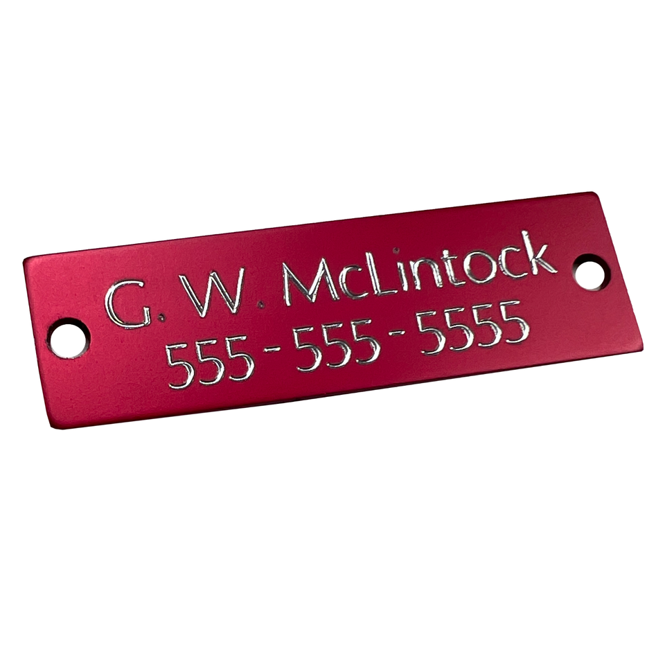 Custom Engraved Tags Personalized NAME PLATE ID Tags Four Colors ...