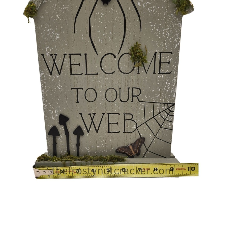 Target 16" Wood Spider Sign Halloween WELCOME TO OUR WEB Hyde & EEK | eBay