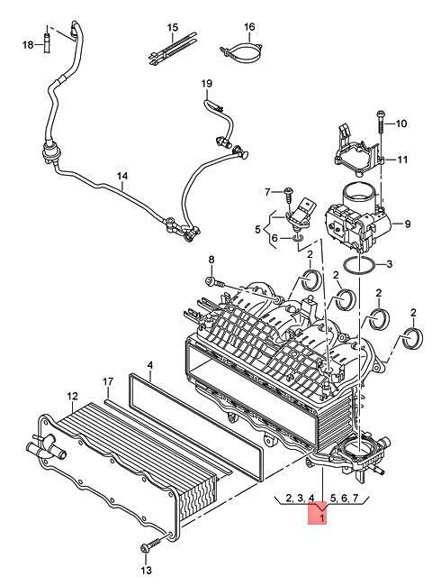 Genuine AUDI VW SKODA Intake Connection 04E129709Q | eBay