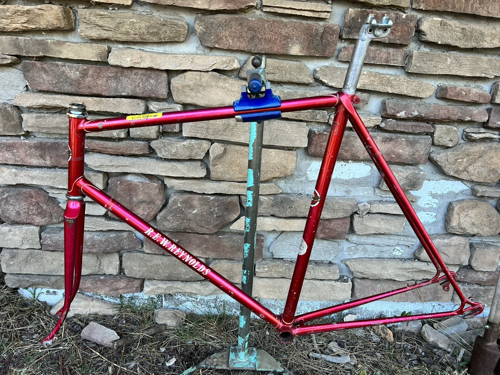 Vintage Rare REW Reynolds Frame Set 59cm Large Lugged Steel Woodrup ...