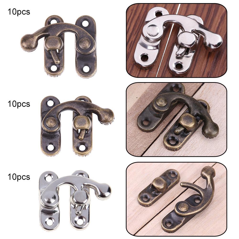 10pcs Padlock Hasp Buckle Horn Lock Catch Clasp Hook Jewelry Box Lock ...
