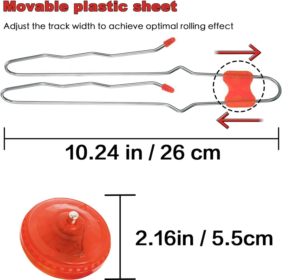 3PCS Retro Magic Rail Twirler - Light up Magnetic Gyro Wheel for Kids ...