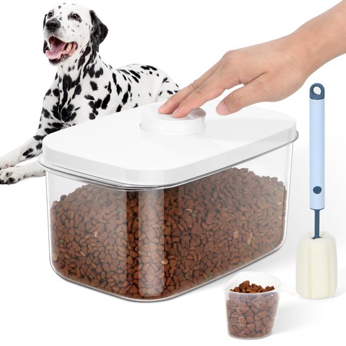 6 lbs Airtight Dog Cat Food Storage Container and Dog Treat Containers ...