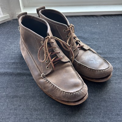 LL Bean Signature Leather Boots Handsewn Jackman Ranger Moc Boots Men's ...