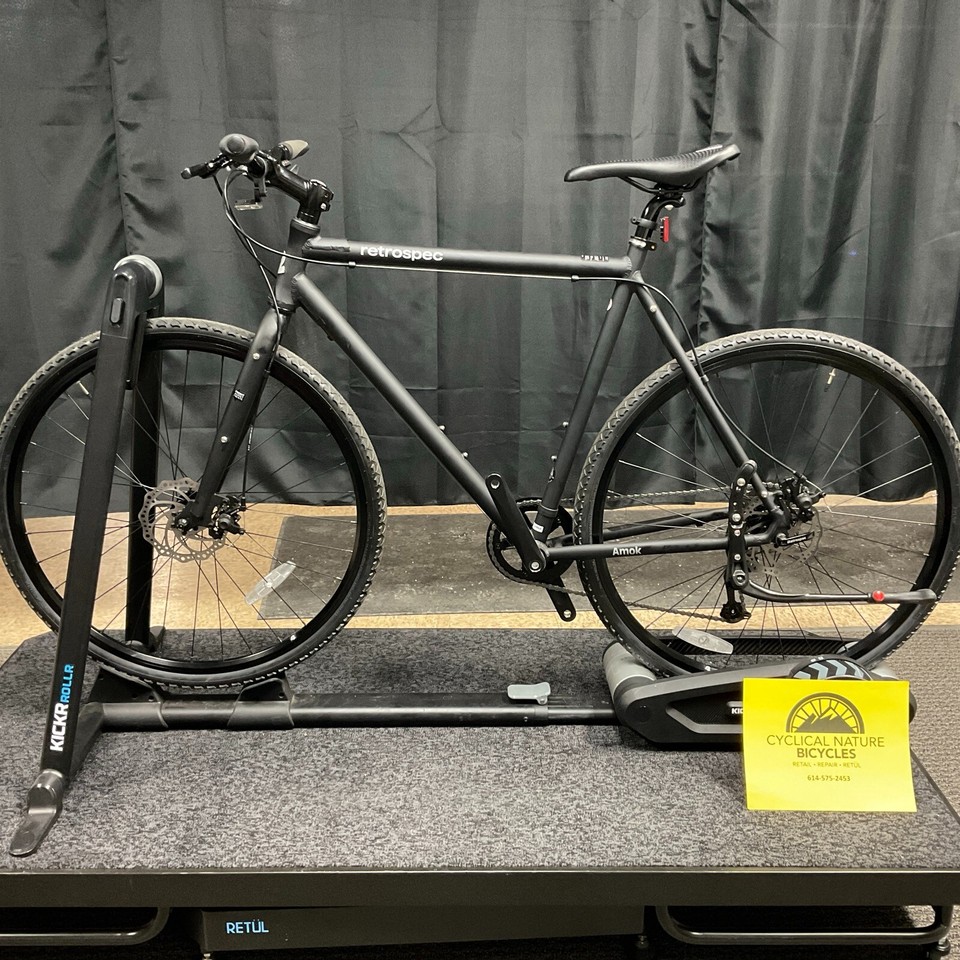 Retrospec Amok Hybrid Bicycle Shimano Acera 1 x 8 Speed Mechanical Disc ...