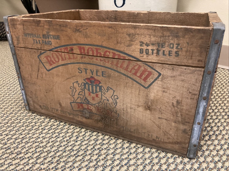 Vintage Wooden Beer Crate Duluth Brewing Co. Royal Bohemian Wood ...