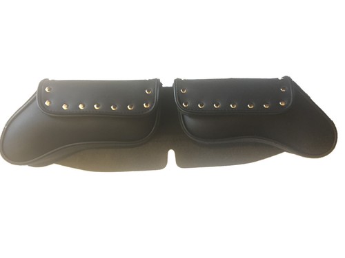 X-LARGE MOTORCYCLE STUDDED WINDSHIELD BAG 2 POCKET W/STUDS GEAR BAG | eBay