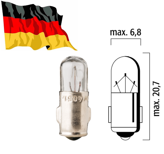 BULB 6V 1.2W BA7S CAR MOTO LIGHT BAYONET LAMP PANEL DASHBOARD WARNING ...