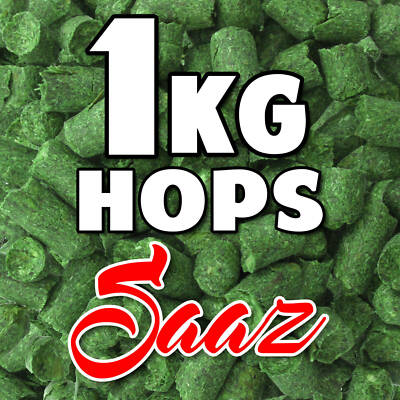 SAAZ Hop Pellets 1KG Hops CZ Home Brew Beer Foil Packed For Freshness ...