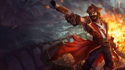 League of Legends pirates fire gangplank league legends playmat gaming ...