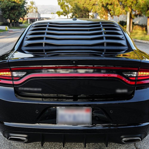 HECASA Rear Window Windshield Louver Cover Vent BLK For 2011-2023 Dodge ...