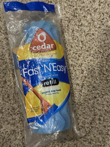 NEW, Sealed O Cedar Fast N Easy Roller Mop Refill Angled Mop Head ...