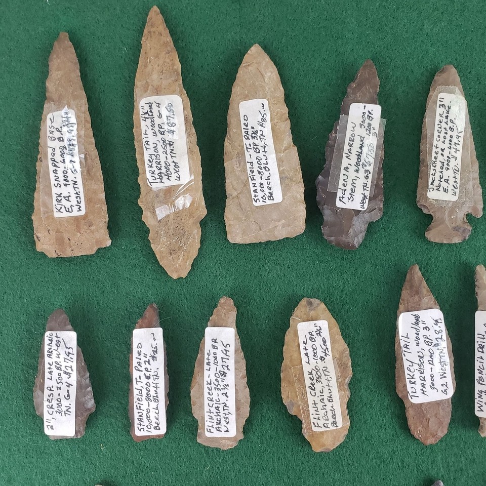 Native American Arrowhead & Projectile Point Collection - 26 Artifacts ...
