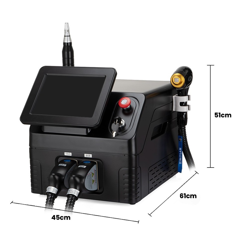 2IN1 755nm 808nm 1064nm Diode Laser Hair Removal Pico Tattoo IPL NG YAG ...