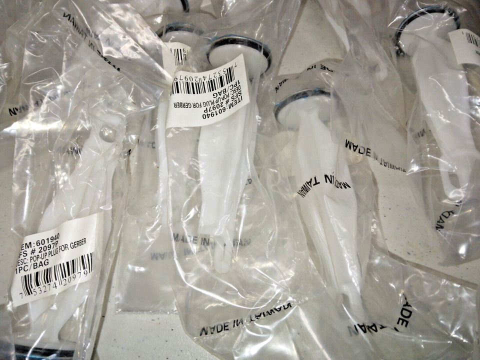 LOT OF 15 H2 / PLUMB POP UP SINK PLUGS FOR GERBER 2097P NEW | eBay