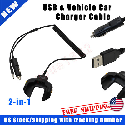 USB & Vehicle Car Charger Cable For Zebra TC77HL Touch Mobile Barcode ...