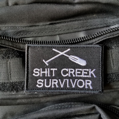 SHIT-CREEK-SURVIVOR US MILITARY TACTICAL BADGE COMBAT FUNNY HOOK PATCH ...