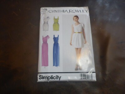 Simplicity Pattern # 2178 - Cynthia Rowley - H5 6- 14 2 dress lengths ...