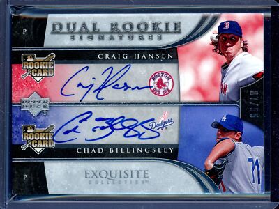 CHAD BILLINGSLEY/CRAIG HANSEN 2006 Exquisite Collection Rookie AUTO #87 ...