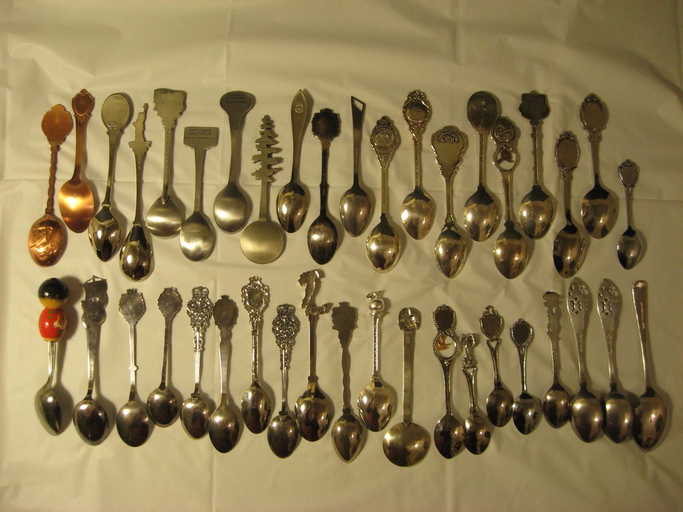 souvenir spoon collection -- lot of 40 spoons | eBay