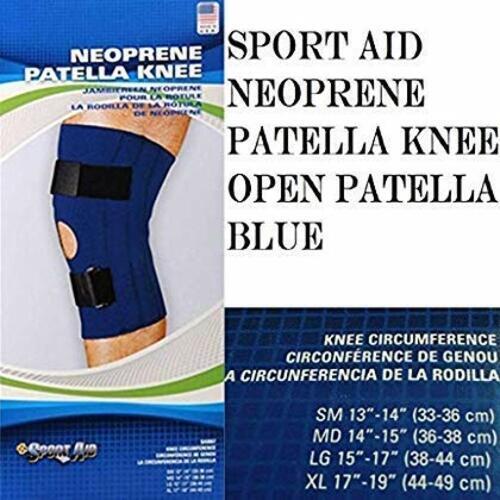 Sportaid, Knee Brace, Open Patella, Blue Neoprene, Large, 15-17 inches ...