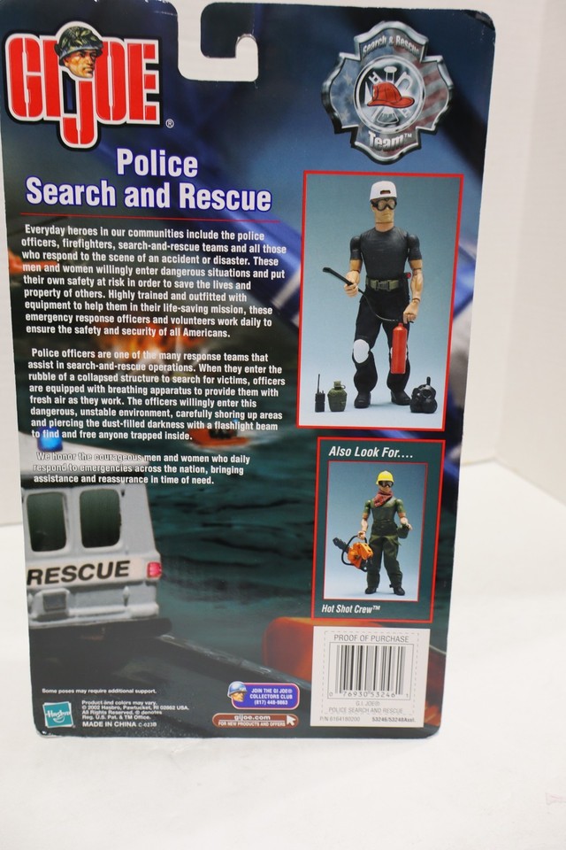 NEW 2002 HASBRO G.I. JOE POLICE SEARCH AND RESCUE 12" ACTION FIGURE | eBay