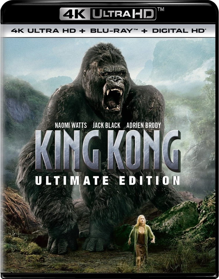 King Kong (Blu-ray) Naomi Watts Jack Black Adrien Brody Jamie Bell Andy ...