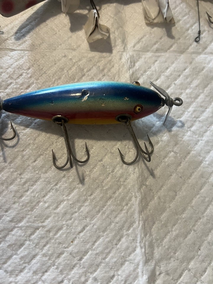 16 lot Vintage Wooden & one bone Fishing Lures Heddon Shakespeare | eBay