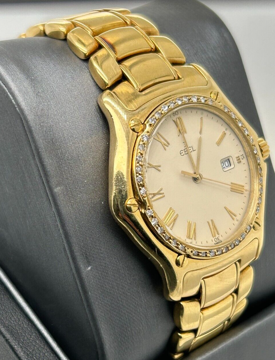 EBEL 18K Yellow Gold Watch 1911 Diamond bezel | eBay EBEL 18K Yellow Gold Watch 1911 Diamond bezel | eBay