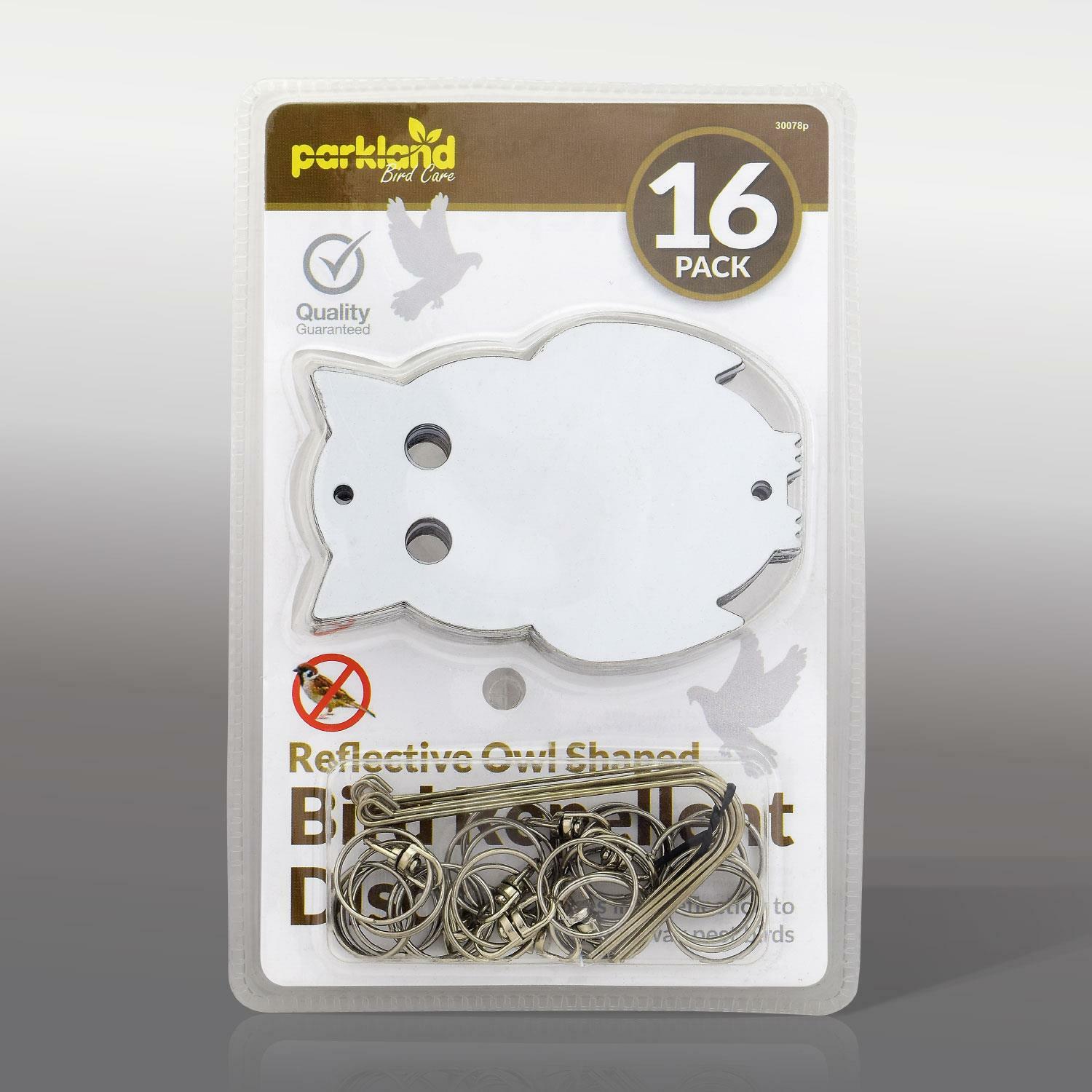 16pc BIRD REPELLENT DISCS REFLECTIVE OWL BIRD DECOY FOR GARDEN PIGEON ...