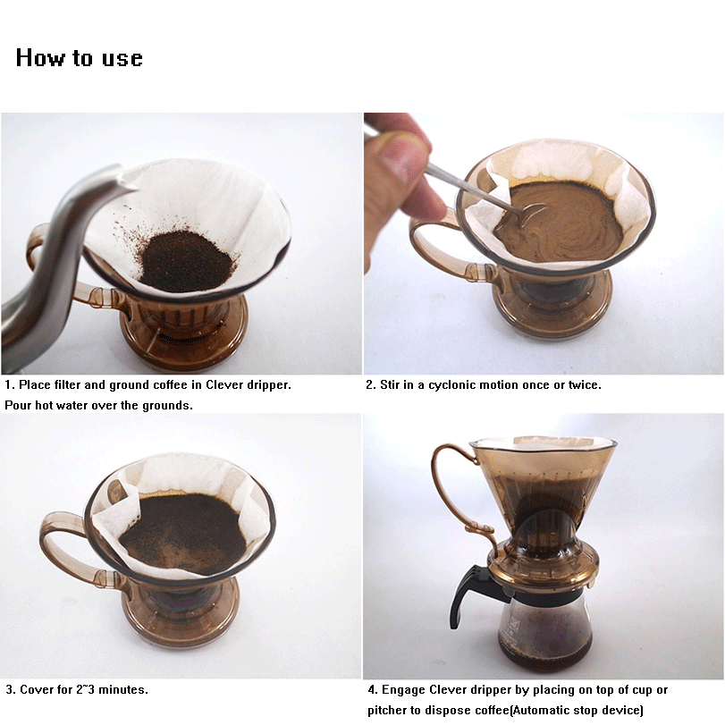 Mr. Clever Coffee Dripper Smart Handy Brewer BPA Free Hand Drip 2 Sizes ...