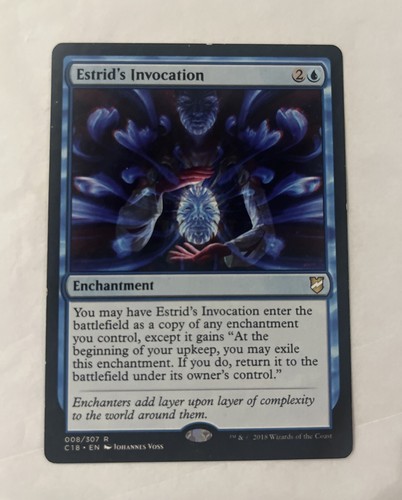 Estrid's Invocation Commander 2018 NM Blue Rare MAGIC GATHERING CARD ...