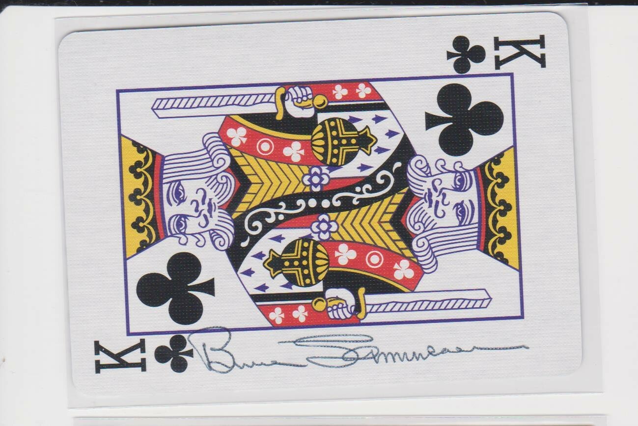 BRUCE LEMMERMAN ATLANTA FALCONS 1968-1970 AUTOGRAPHED PLAYING CARD ...