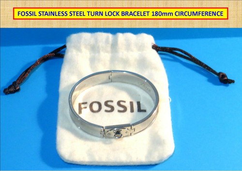 FOSSIL TURN-LOCK STAINLESS STEEL BRACELET 18cm CIRCUMFERENCE 286 | eBay ...