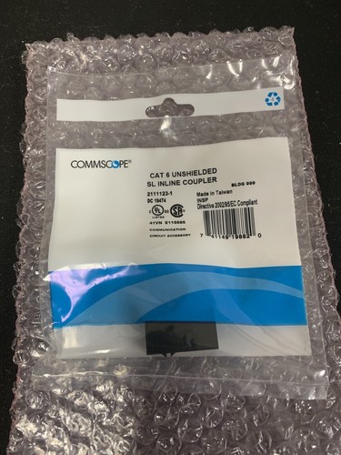 Commscope 2111123-1 Coupler, Sl, Inline, CAT6 Unshielded, 8 Positions ...