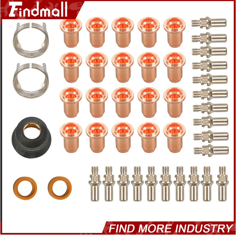 Findmall 45Pcs IPT-60 PT-60 PT40 Plasma Cutting Torch Tip Electrode ...