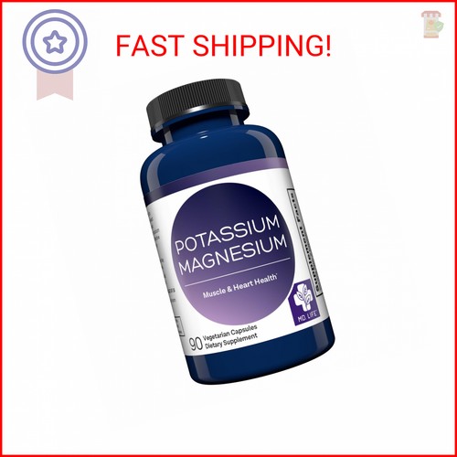 MD. Life Potassium Magnesium Supplement - 90 Capsules - Magnesium ...