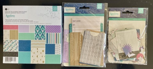 RARE Basic Grey AURORA 6x6 Paper Pad, Die Cuts & Pockets NEW NIP BasicGrey | eBay