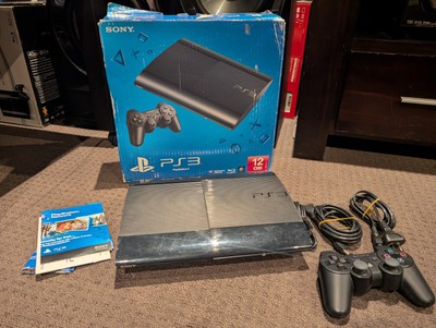 Sony PlayStation 3 PS3 Super Slim Console Black With Box Tested CECH ...