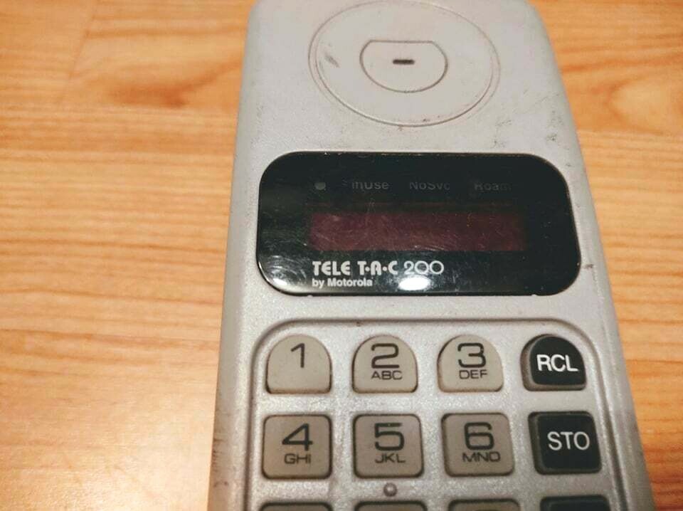 MOTOROLA TELE TAC 200 VINTAGE BIG FAT CELL PHONE CELLULAR TELEPHONE ...