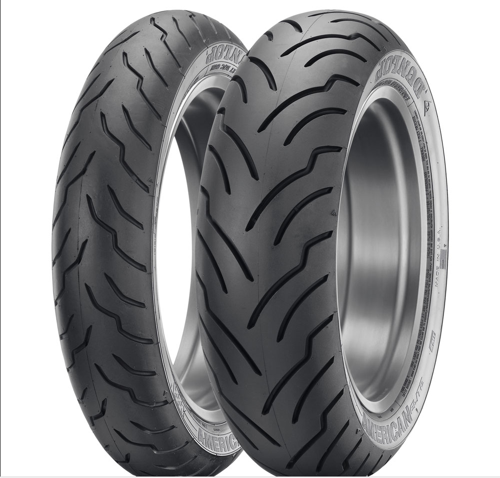 Dunlop American Elite Motorcycle Tire Set 130/60B-19 (61H)/180/65B-16 ...