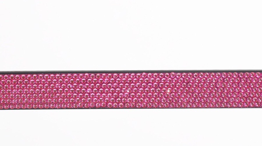 Hot Pink Crystal Rhinestones On Black License Plate Frame 7 rows ...