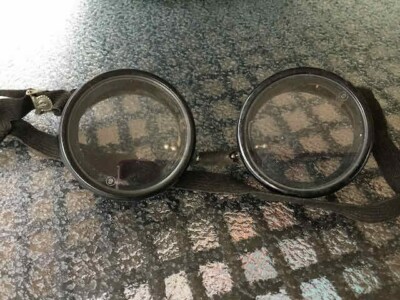 Vintage Welding Safety Goggles Glasses Aviator Motorcycle Steampunk ...