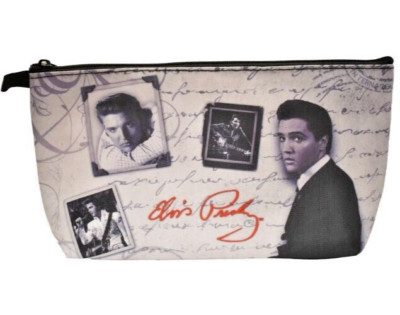 Elvis Presley Cosmetic Pouch Bag Purse OFFICIAL Graceland 9"X4.5"X2 ...