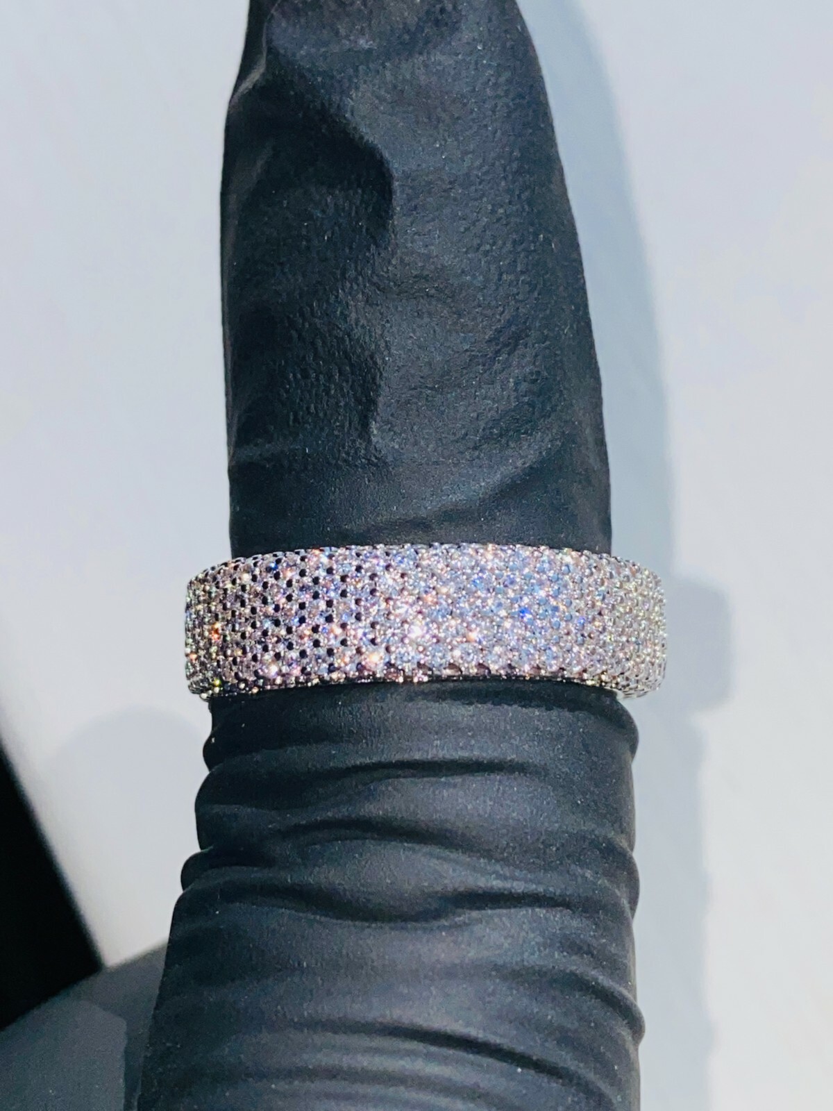 Pinky Men's Bling Out Ring 1.5ct Iced CZ Out 14k White Gold Finish ...