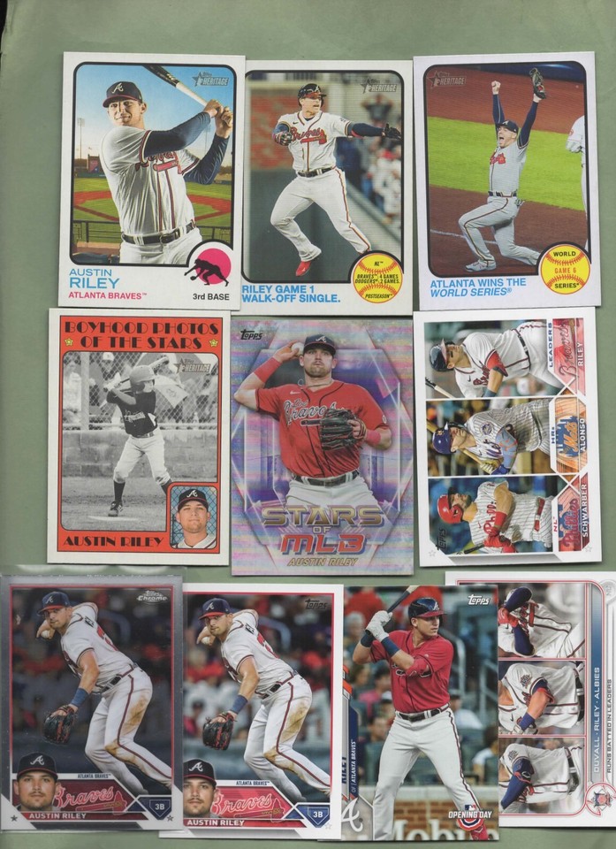 Austin Riley (Atlanta Braves) 38 Card lot w/Rookies & Inserts (no dupes ...