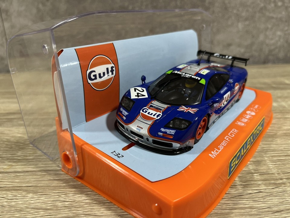 NEW Very RARE SLOT CAR SCALEXTRIC Gulf McLaren F1 GTR #24 1/32 F/S from ...