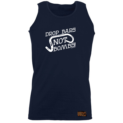 Cycling Rltw Drop Bars Not Bombs Funny Gift Novelty Tank Top Vest ...