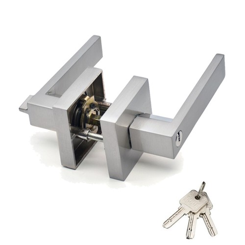 Heavy Duty Square Privacy Door Lever Passage Dummy Door Handle Entry ...