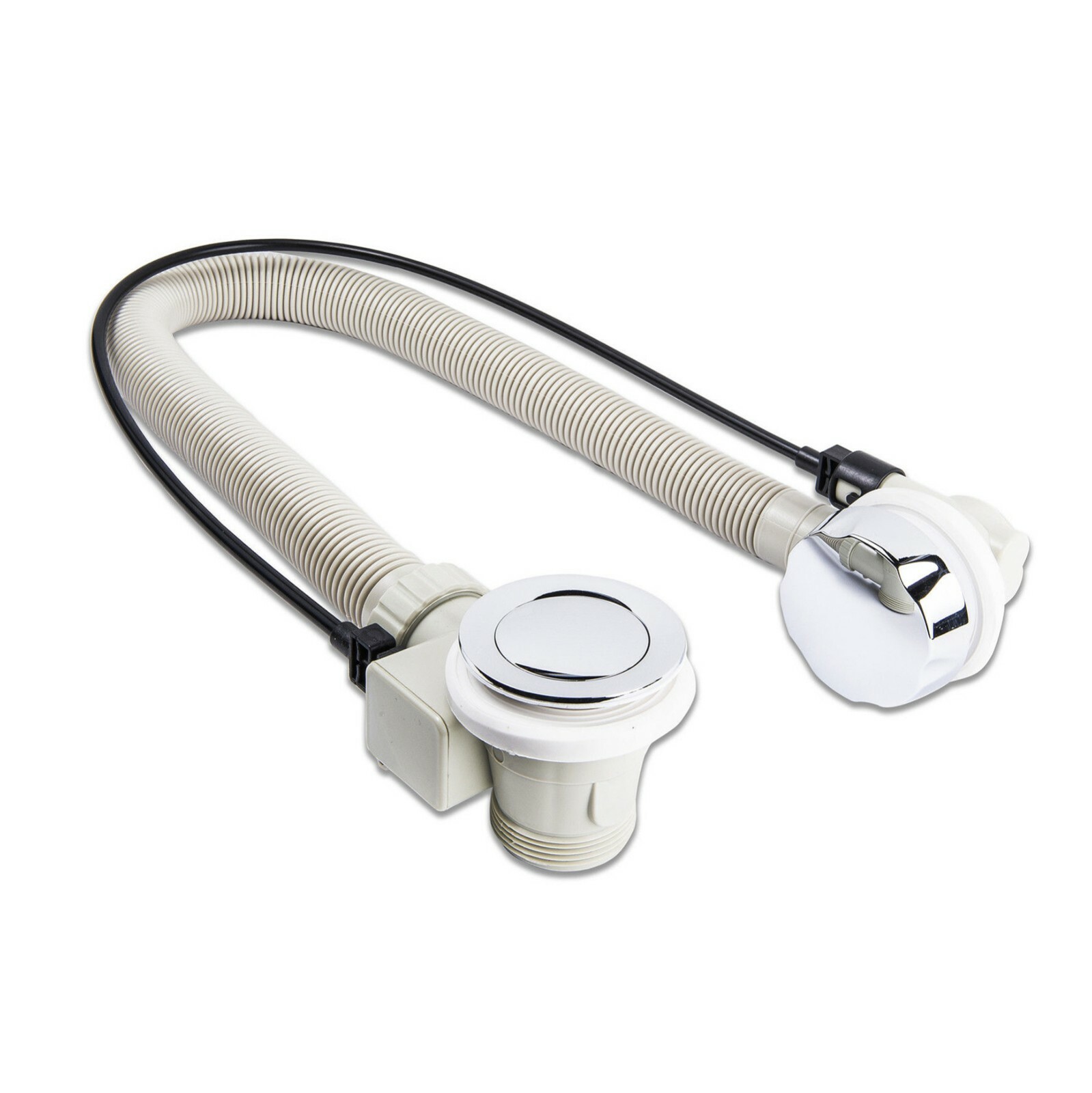 PUSH BUTTON CLICK CLACK SPRING CLICKER POP UP BATH WASTE AND OVERFLOW ...